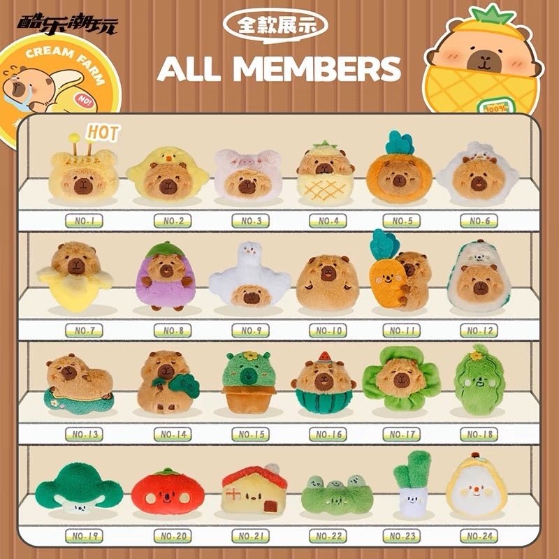 Capybara On The Farm Plush Magnet Hanger Miniature Series – ToyDonutShop